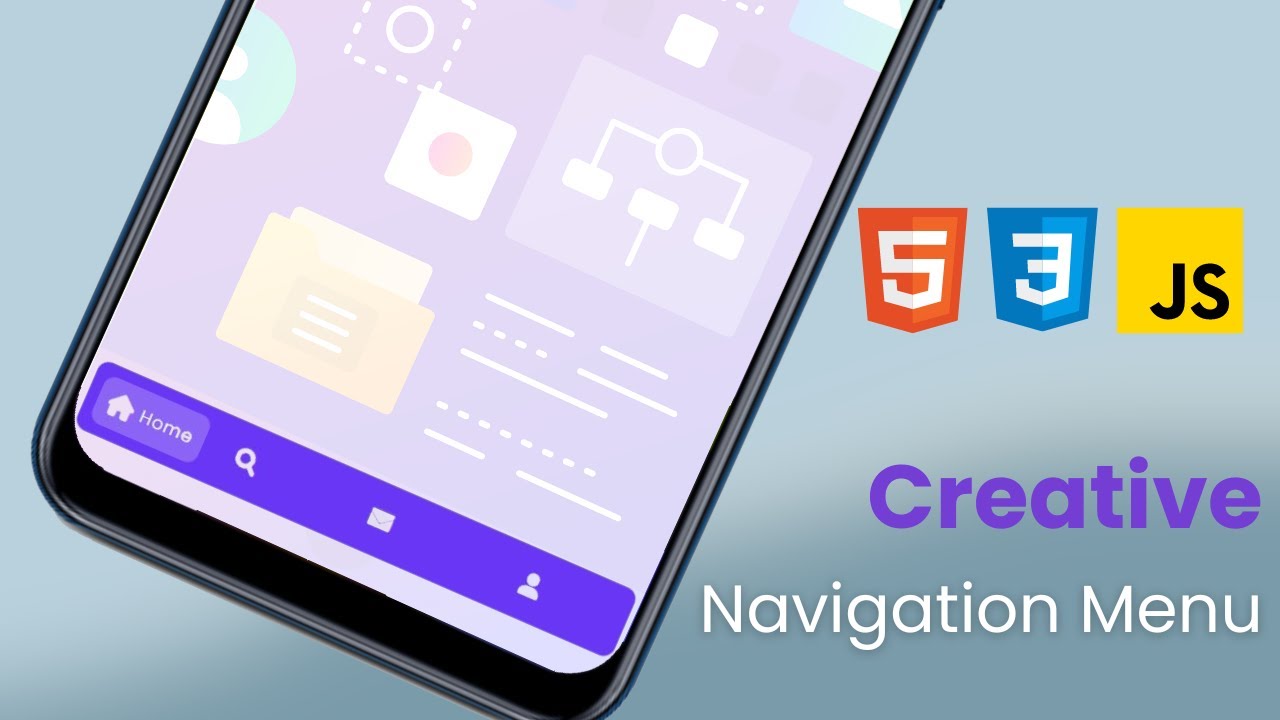 Creative Mobile Tab Navigation using Html, Css, Javascript