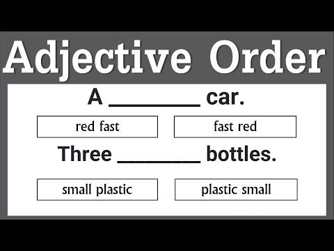 Adjective Order Quiz | Grammar Test