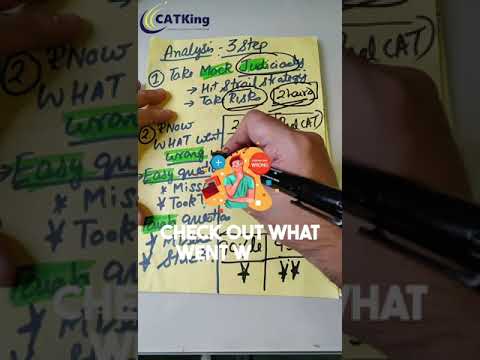 CAT Mocks strategy | How to analyse Mocks | 3 step approach