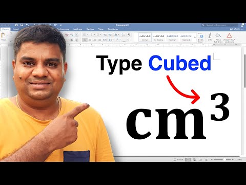 How to insert CUBED SYMBOL in Word - MAC