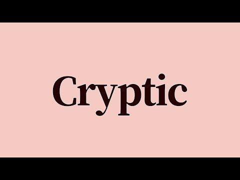 Cryptic Meaning and Definition