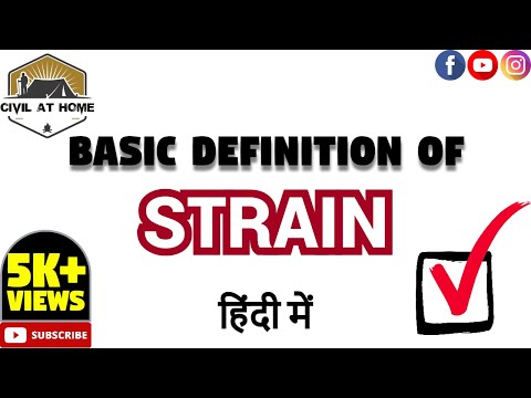 Strain in hindi | Strain definition in hindi | What is strain | Civil at home