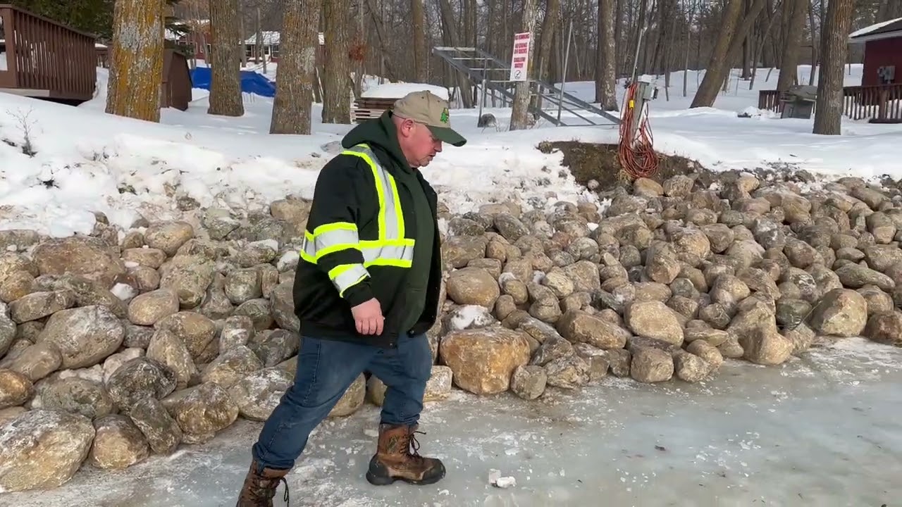 Shoreline Rip-rap (placement of rock)