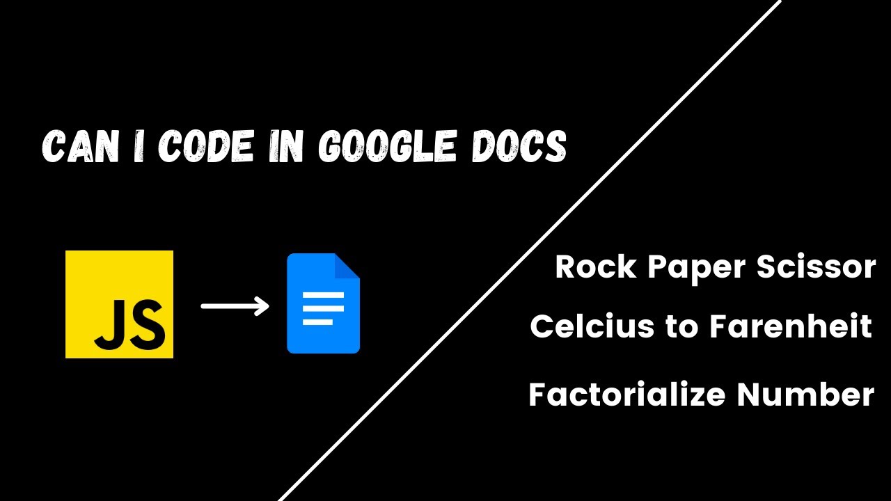 Can I code JavaScript in Google Docs