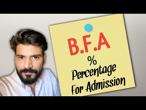 Bachelor of fine arts (BFA) Percentage Eligibility for admission (Fine Arts Degree)