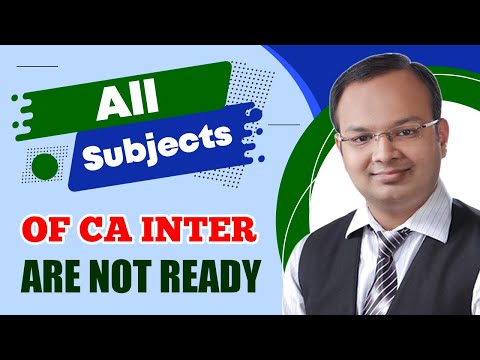 All Subjects Are Not Ready | CA Inter Sep 2024 | How To Prepare All Subjects in CA Inter | ICAI