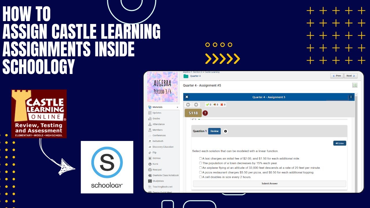 Assigning Castle Learning Assignments inside Schoology