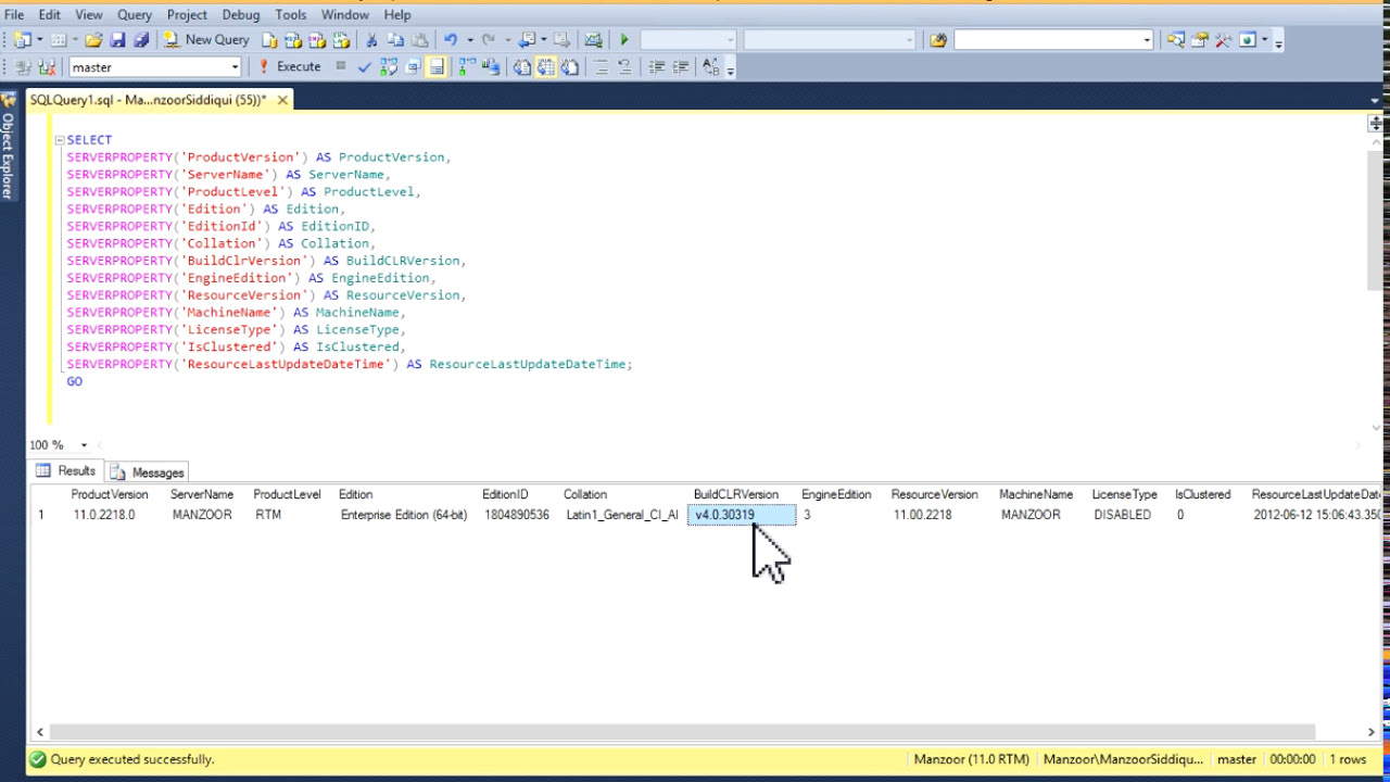 Find Out Key Property Information about SQL Server Instance with SERVERPROPERTY