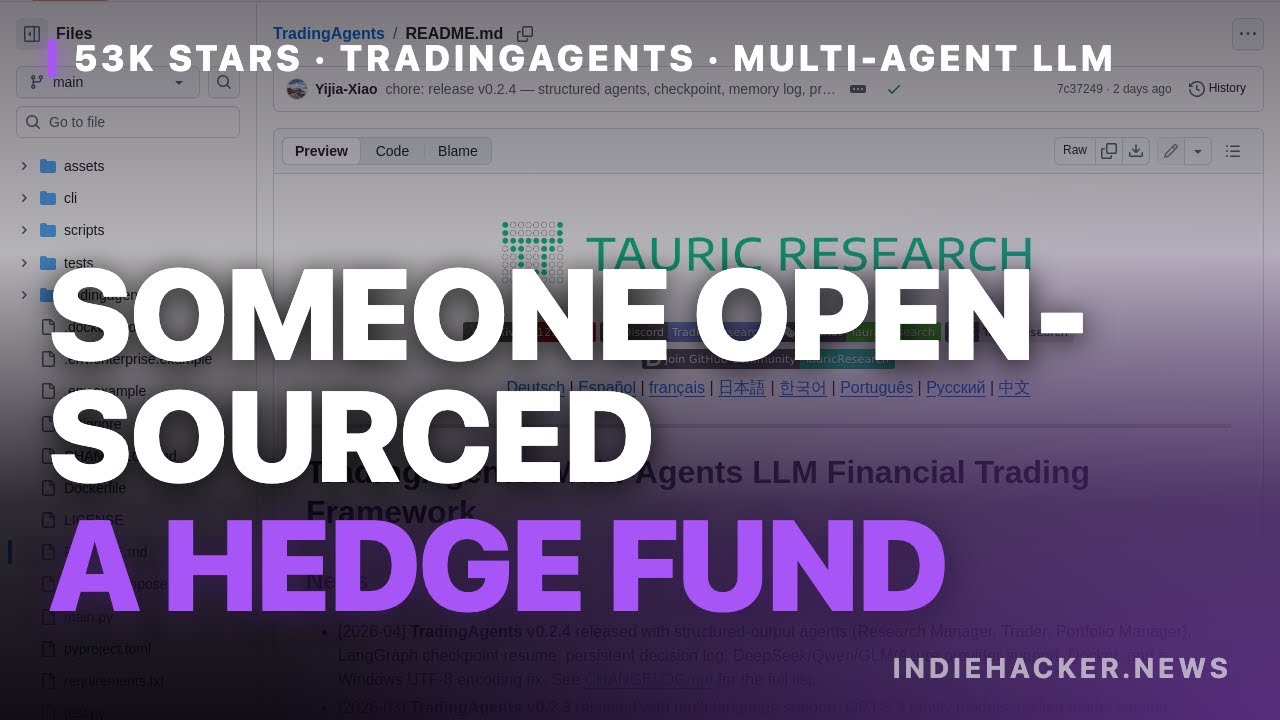 Someone open-sourced a hedge fund (53k stars on GitHub)