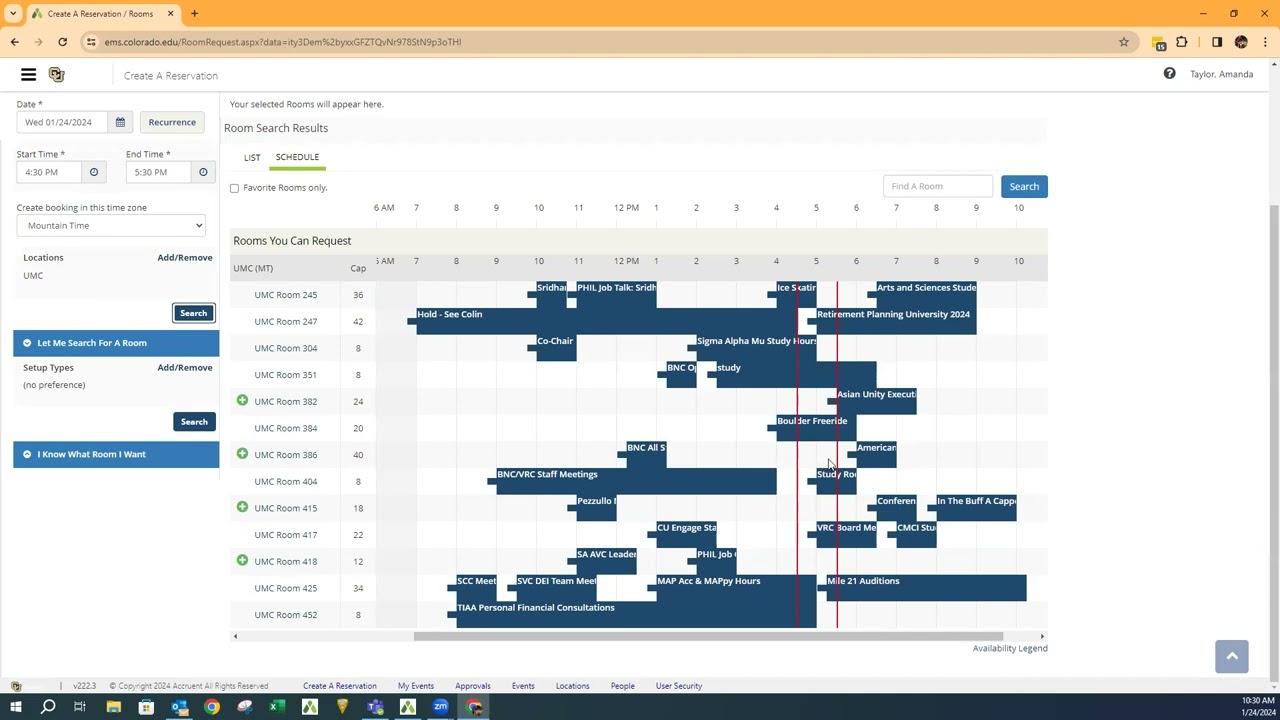 EMS WEB APP CU Boulder Scheduling