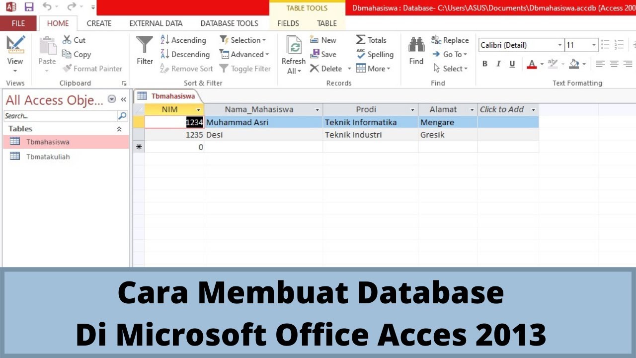 Tutorial on Creating a Database in the Latest Microsoft Office Access