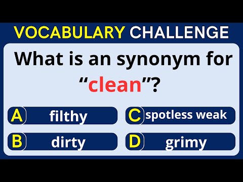 Test Your Language Skills | Synonyms Quiz | 97% CANNOT SCORE 50/50 #Challenge 5