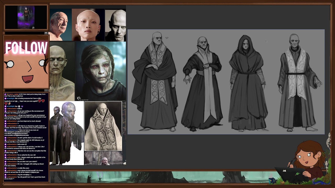 Designing the Necromancers  - Concept art for Druwides