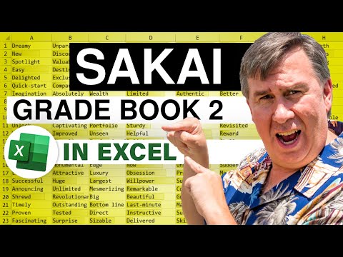 Excel - Sakai Grade Book Point Extraction - Part II of IV: Episode 1542