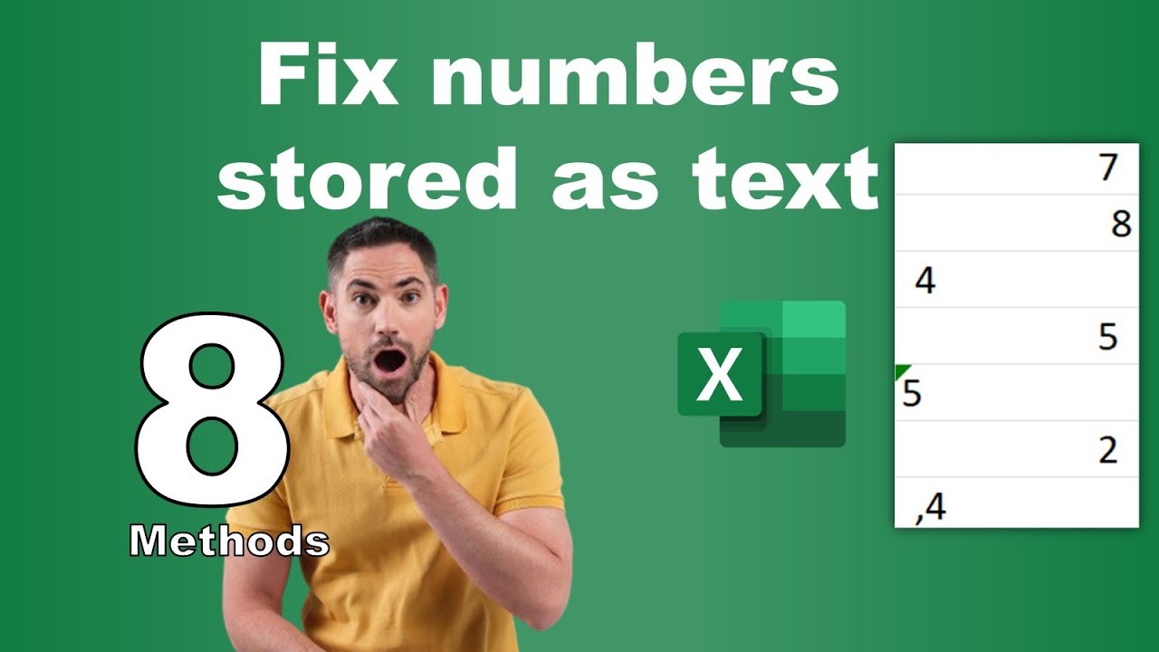 Fix numbers stored as text in Excel in 8 ways