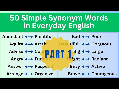 Learn 50 USEFUL Synonym Words in English