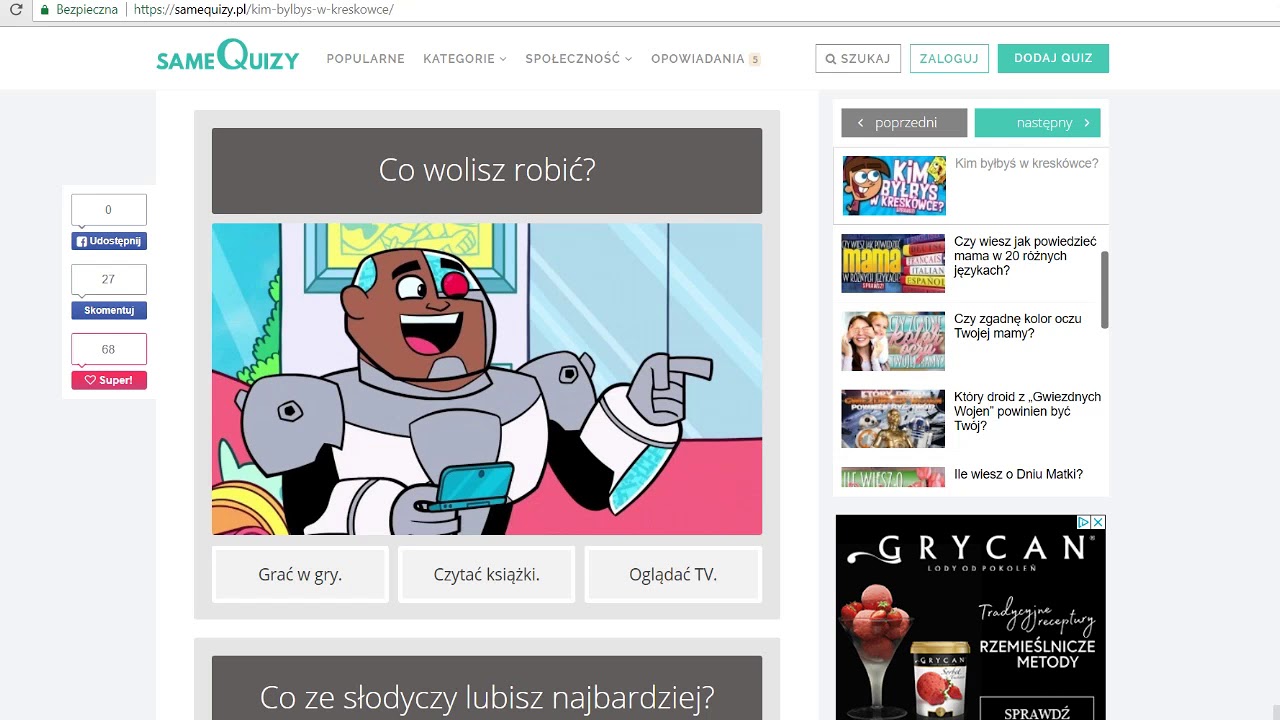 Same quizy#6  Jaką postacią z kreskówek jesteś?