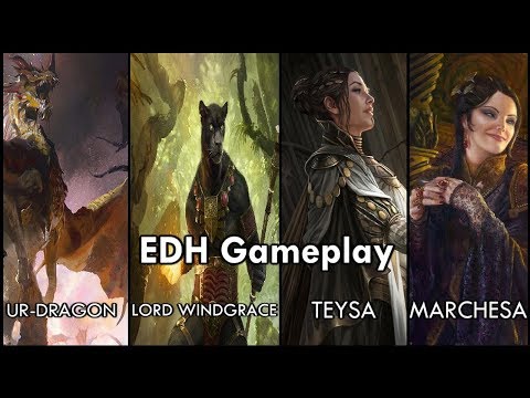 The GMGC - EDH Gameplay - Ur-Dragon vs Lord Windgrace vs Teysa Karlov ...