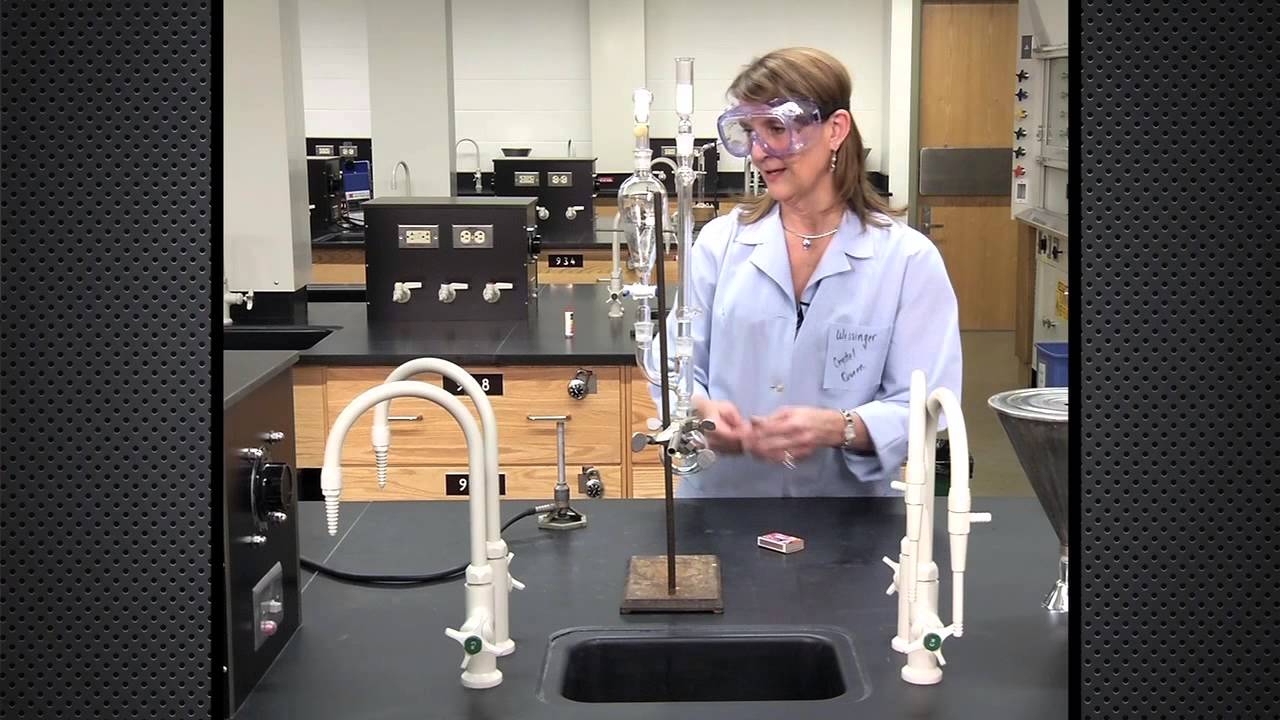 Flame Drying the Grignard Apparatus