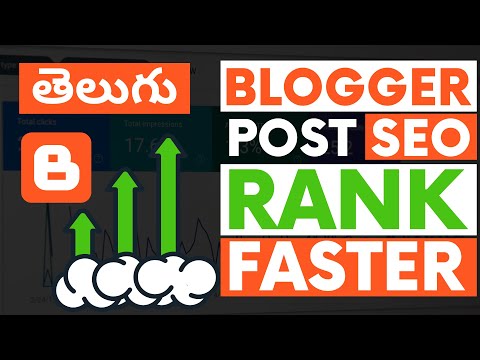 Blogger Post SEO Tips in Telugu | Blogger SEO Tutorial in Telugu (2020) | Blogging 2020 In Telugu