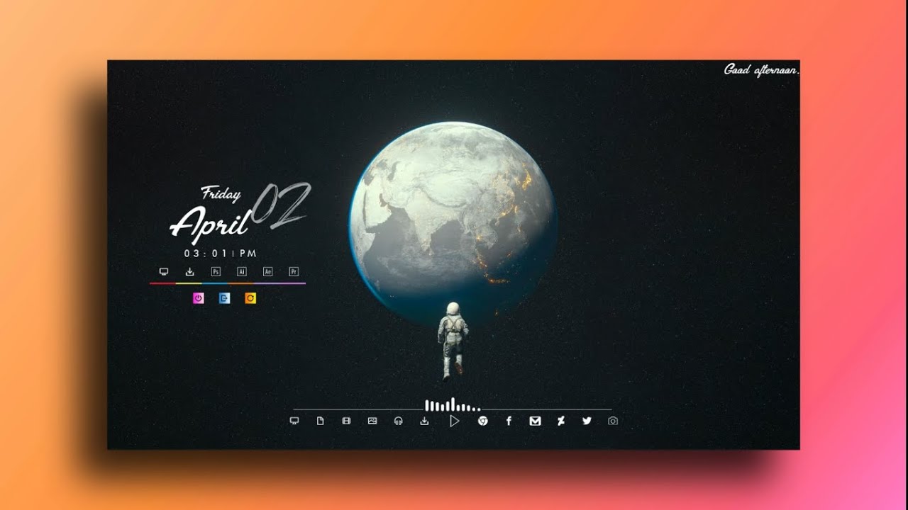 desktop customized fantastic look in rainmeter (2021)