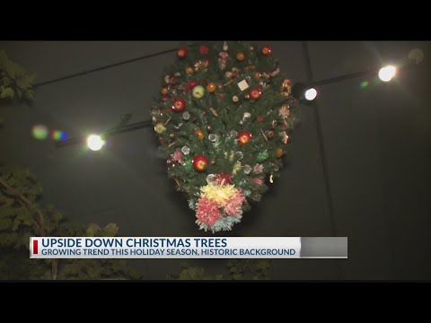 Upside down Christmas trees a trend this holiday season