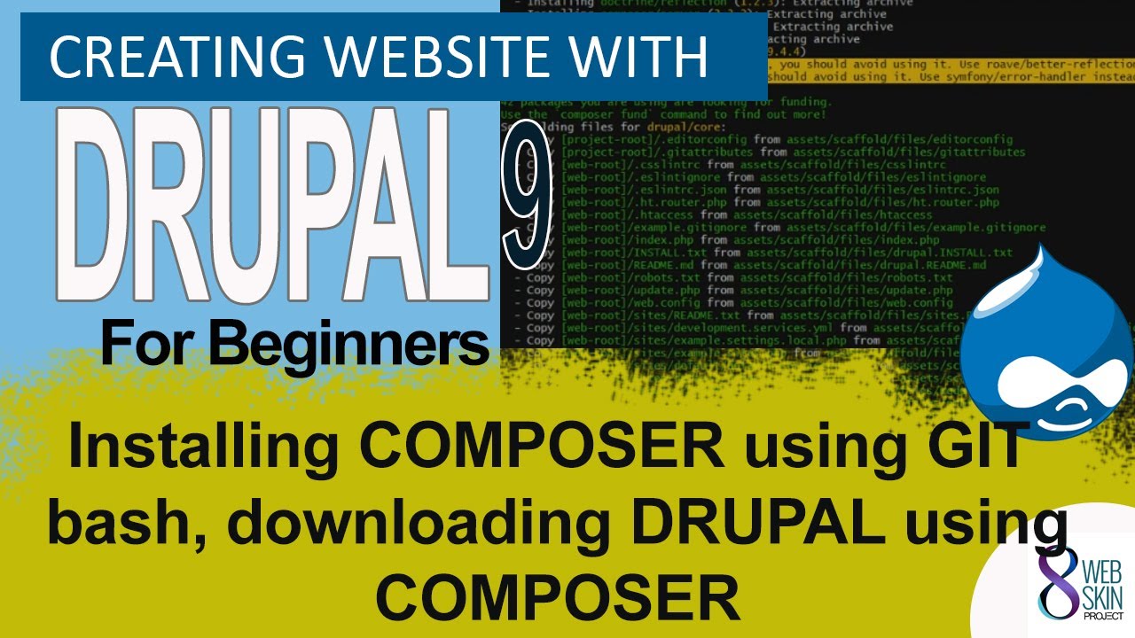 Drupal9: Installing COMPOSER using GIT BASH and installing  Drupal 9 using COMPOSER.