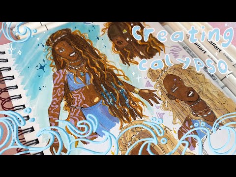 creating calypso for the hades game ???? | draw with me | my oc