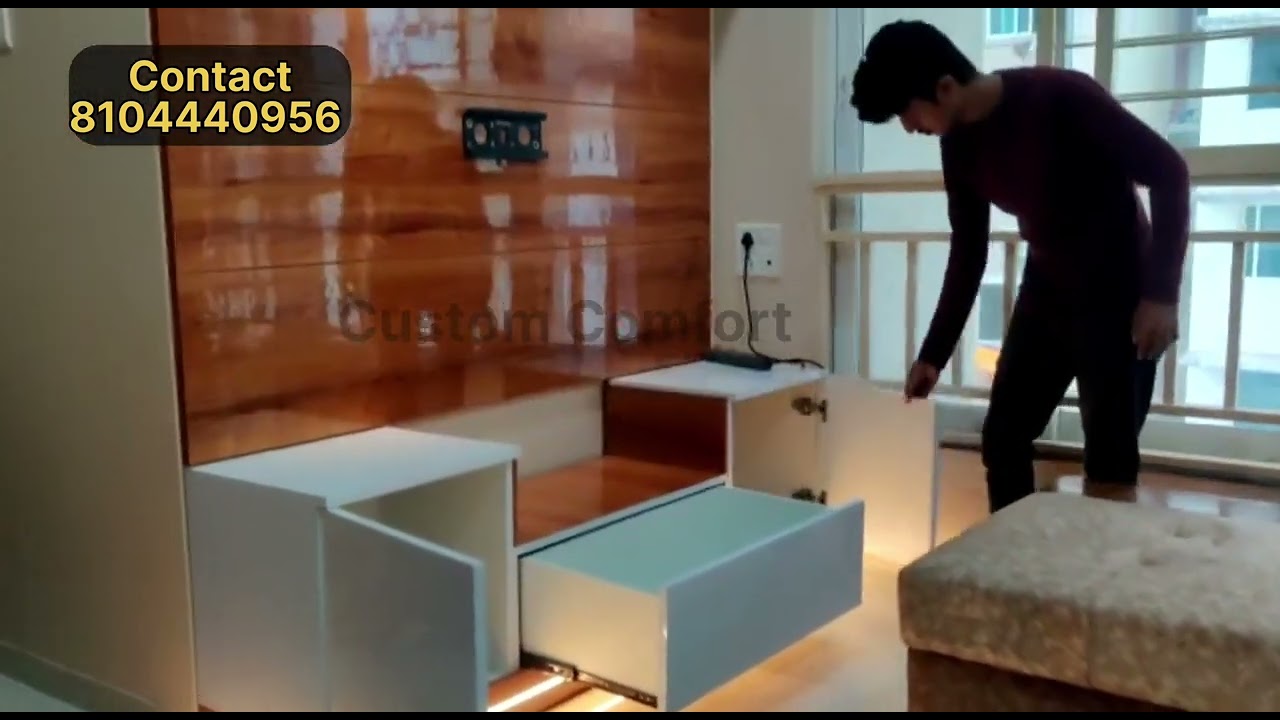 TV unit wall panelling by @customcomfort