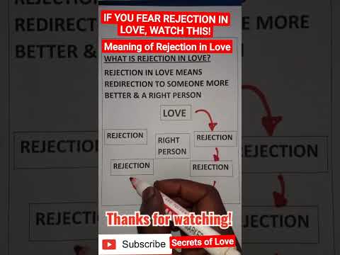 Meaning of Rejection in Love. If you fear to be rejected in love, watch this!