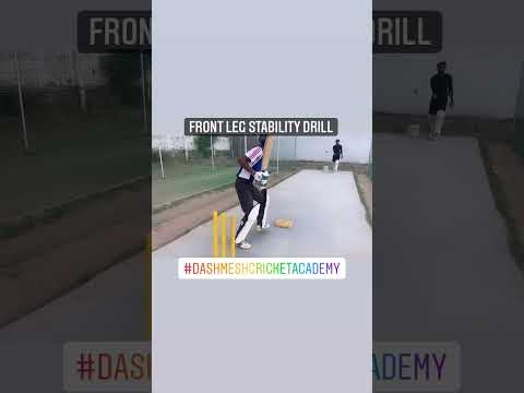 FRONT FOOT STABILITY DRILL FOR BATSMAN #cricket #cricketshorts #coaching #cricketlover #reels