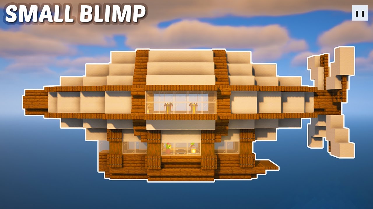Minecraft : How to Build a Small Blimp Base | Floating Base