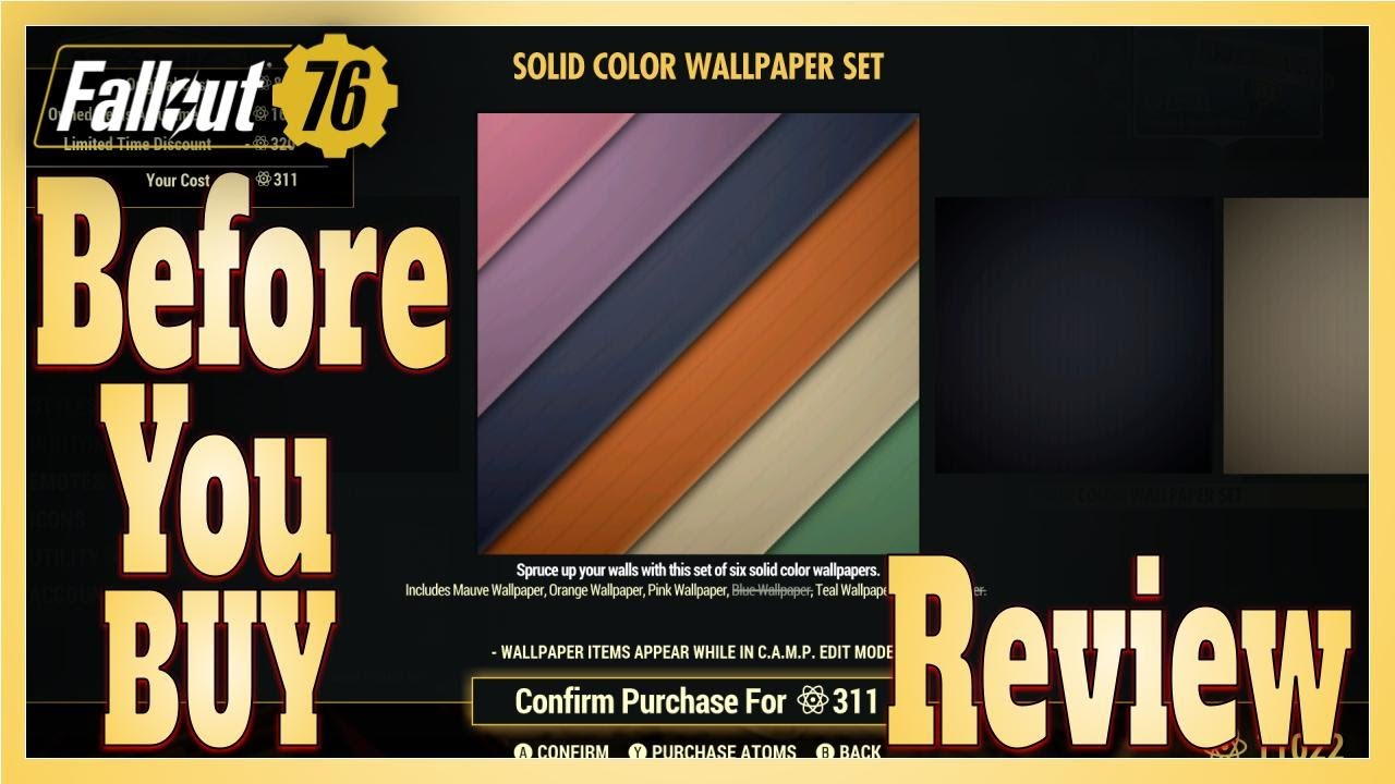 Fallout 76 Solid Color Wallpaper Set Review