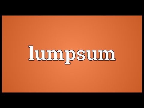 Lumpsum Meaning