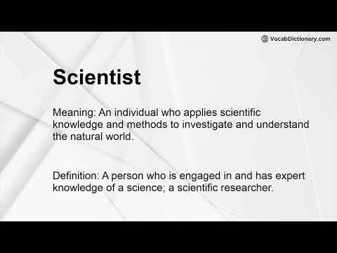 Scientist Meaning