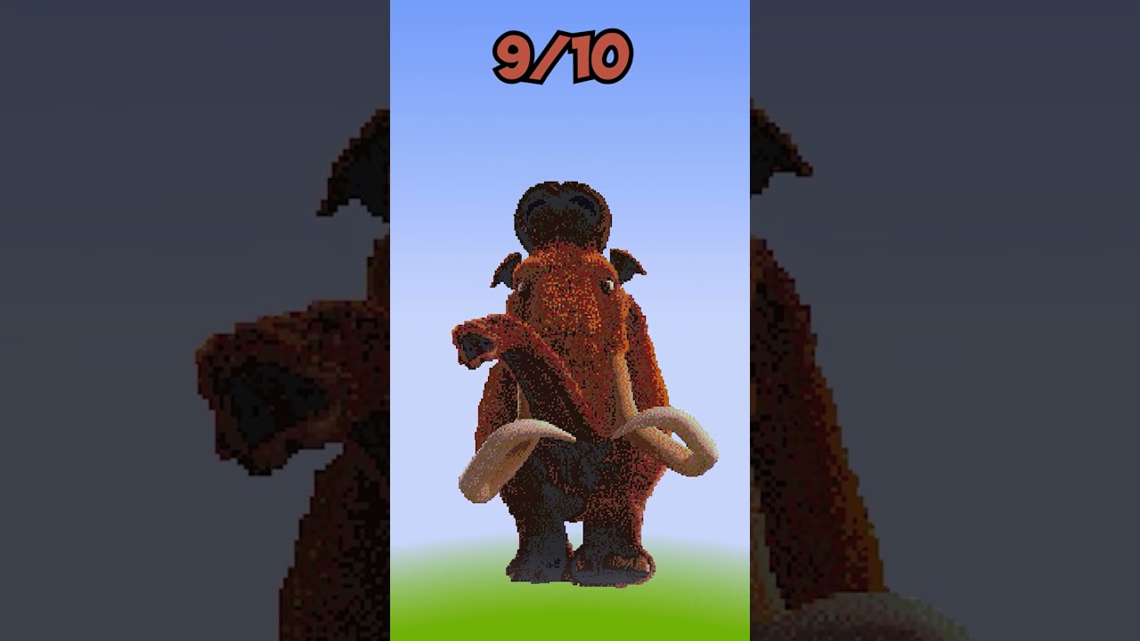 Rate Ice Age pixel art from 1 to 10 #shorts