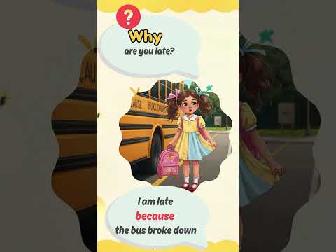 Learn English Conjunction for Beginner. Why and Because 1#conjunction