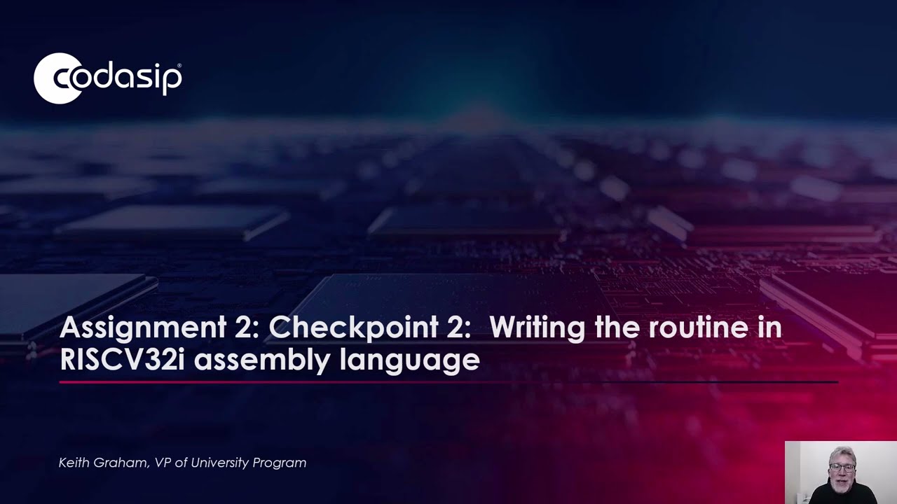 Assignment 2: Checkpoint 2:  Writing the routine in RISCV32i assembly language