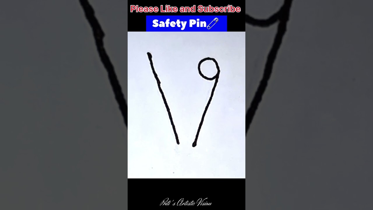 Drawing a Safety Pin #safetypin #drawing #art