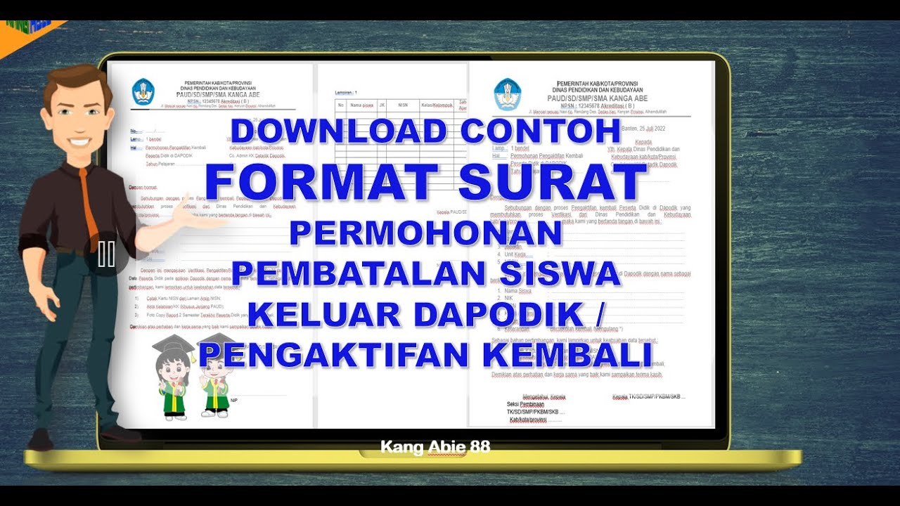 DOWNLOAD CONTOH FORMAT SURAT PERMOHONAN PEMBATALAN SISWA KELUAR DAPODIK / PENGAKTIFAN KEMBALI