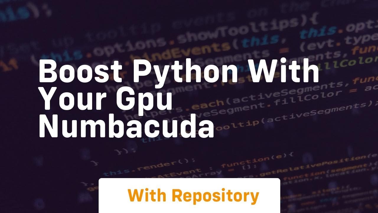 boost python with your gpu numbacuda