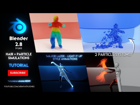 Blender 2.8 | Hair + Particle Simulations | Major Lazer - Light it up Animations - Tutorials ...