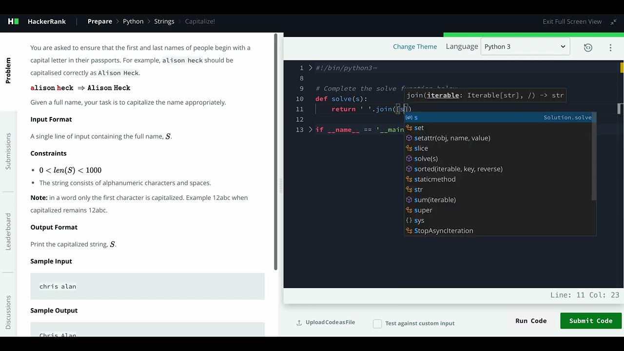 Hackerrank Python Solution #13 Strings - Python: The Minion Game