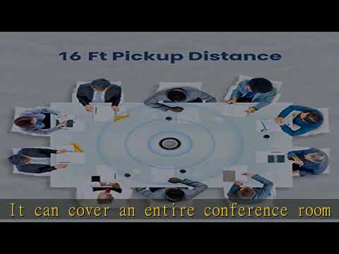 Enther&MAXHUB Bluetooth Speakerphone,USB Conference Speaker with 6 Microphones, Enhanced 360° Voice