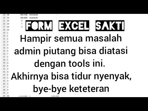 ADMIN PIUTANG || FORMAT EXCEL YG MEMBANTU PEKERJAAN ADMIN PIUTANG || PART 1