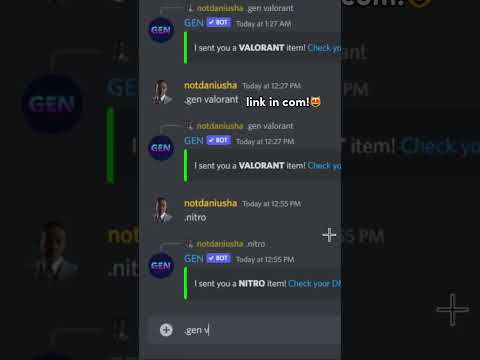 Best Working GEN Bot And Server With All Type !! https://discord.gg/CYGcwK4rE