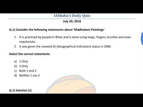 UPSC Quiz- 2019 : IASbaba’s Daily Current Affairs Quiz  [Day 28]