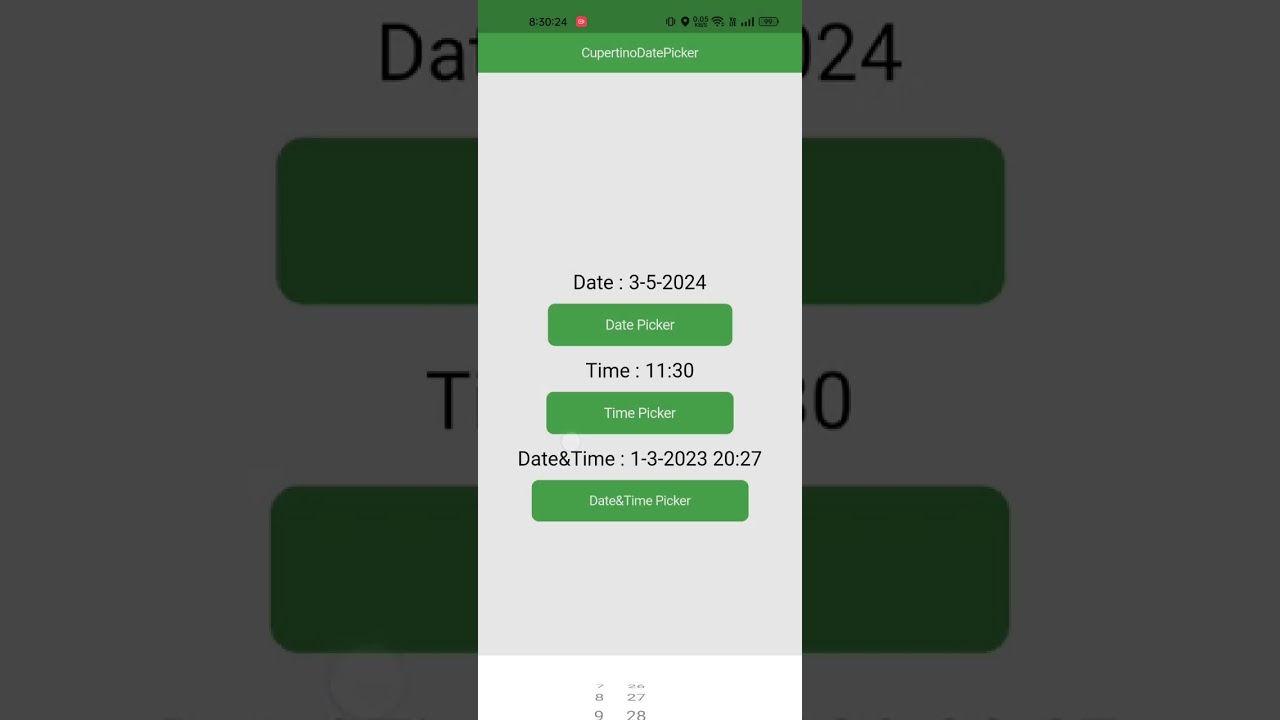 Cupertino Date Picker
