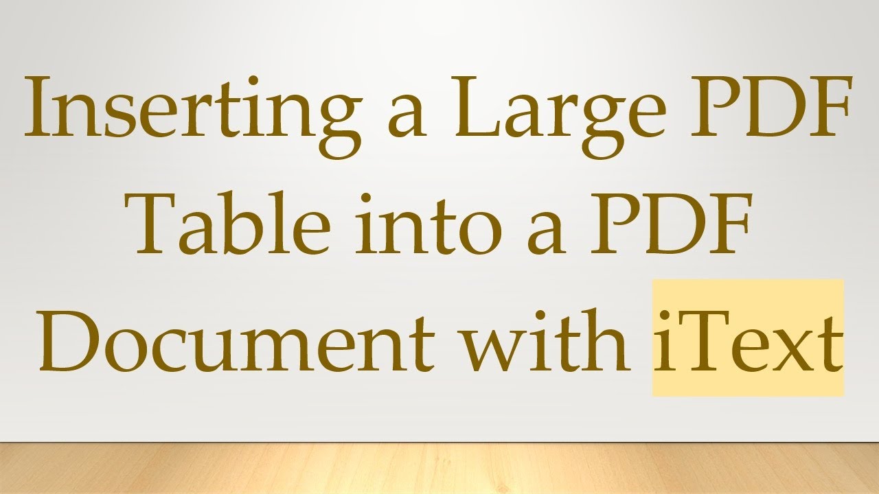 Inserting a Large PDF Table into a PDF Document with iText