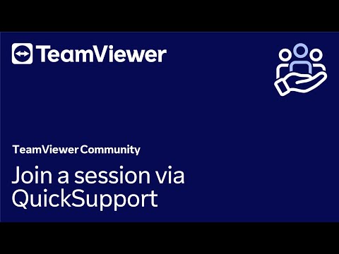 How to join a remote session via QuickSupport in TeamViewer Remote